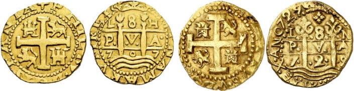 Las monedas “macuquinas” de oro acuñadas reinado de Felipe V